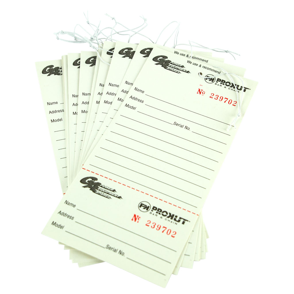 GA Spares || PROKUT WORKSHOP REPAIR TAGS (PACK OF 50) PACK OF 50